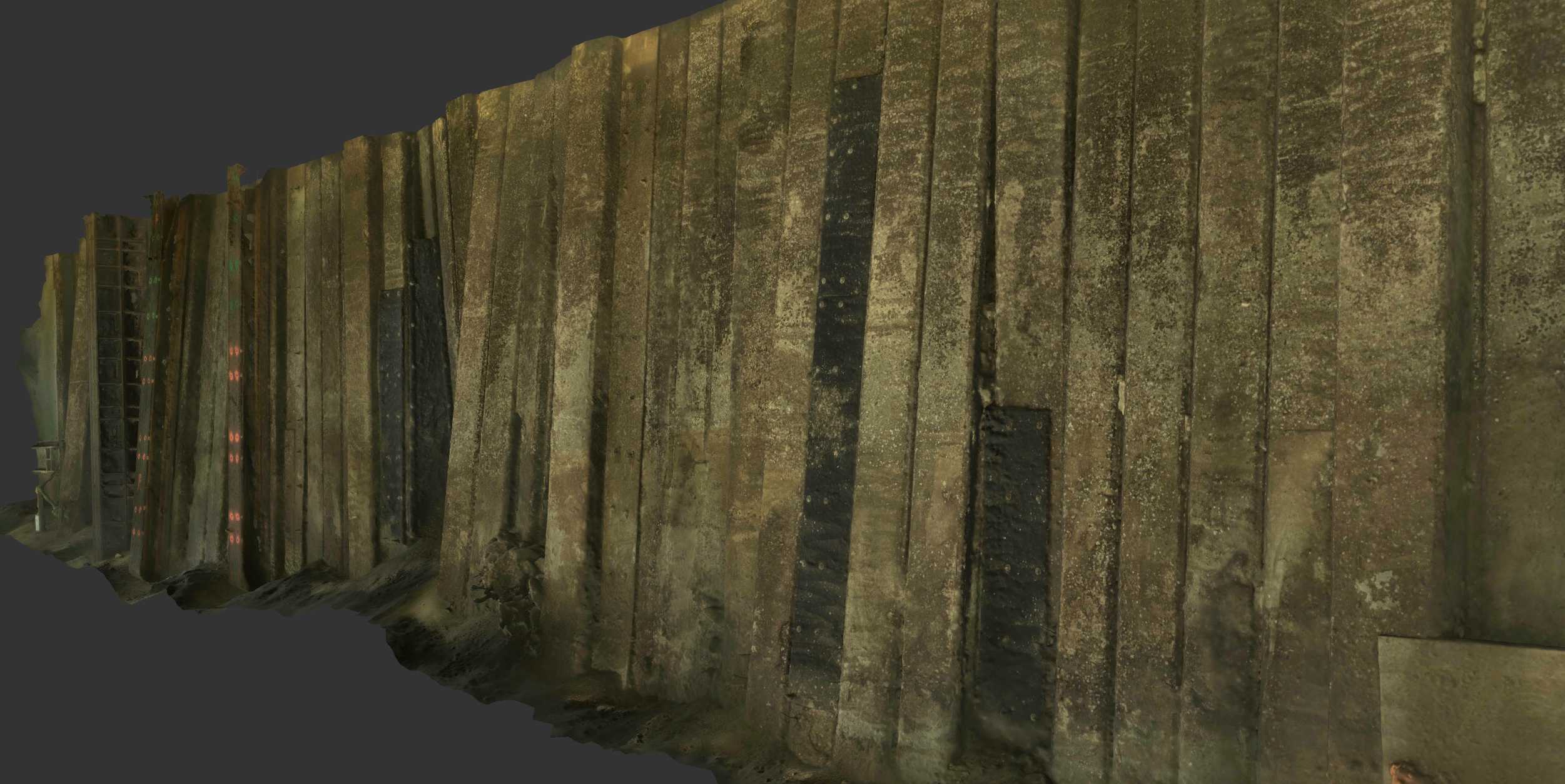 Underwater Sheet Pile Wall 3D Model – Construkted Reality